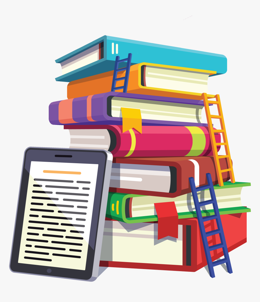 Icon Of A Stack Of Colorful Books With Ladders Leaning - Colored Books ...