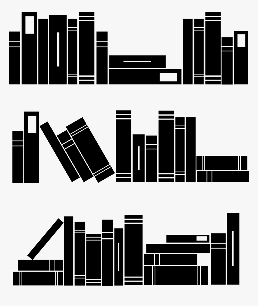 Book Silhouette Clip Art - Silhouette Stack Of Books, HD Png Download ...