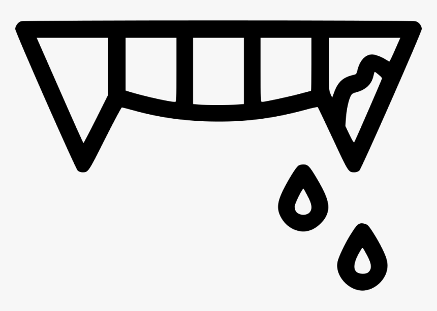 Tooth Teeth Draculla Vampire Blood - Vampire Teeth Line Art Transparent ...