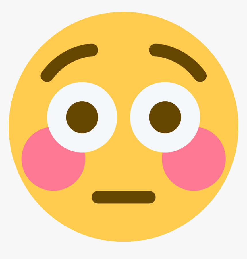 Emoji Blushing Flushing Face Sticker - Flushed Emoji Twitter, HD Png ...