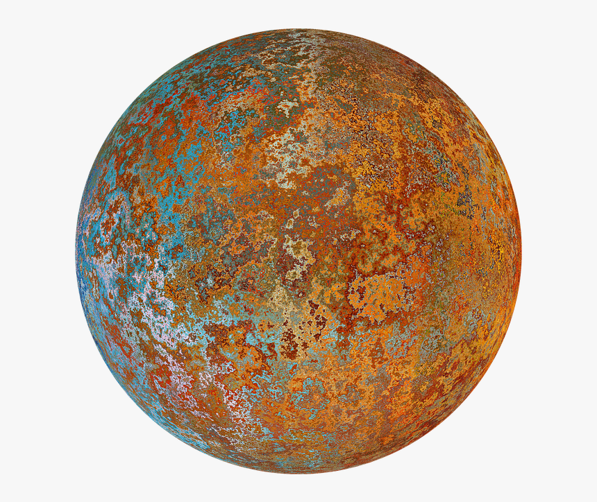 Rust, Ball, Deco, Isolated, Metal, Antique, Old - Hrdza Png ...