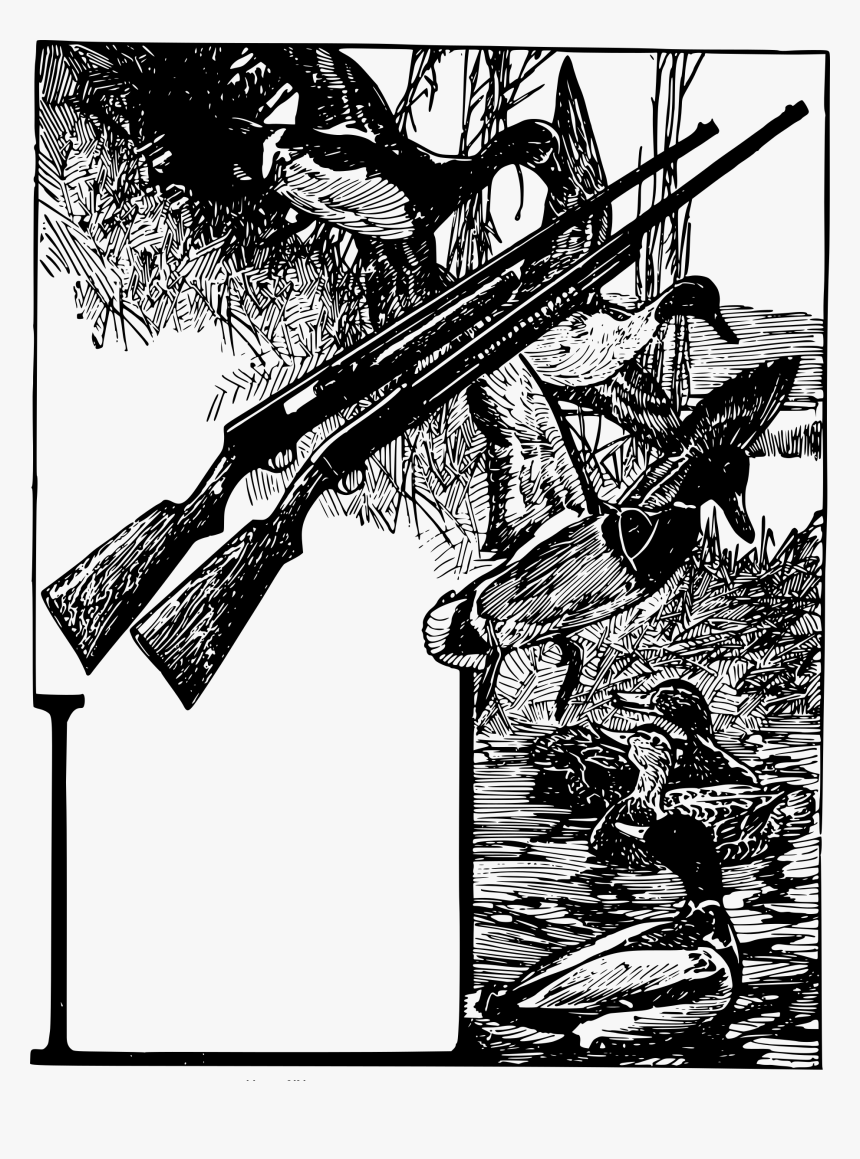 Duck Gun Frame Clip Arts - Frame Png With Guns, Transparent Png ...