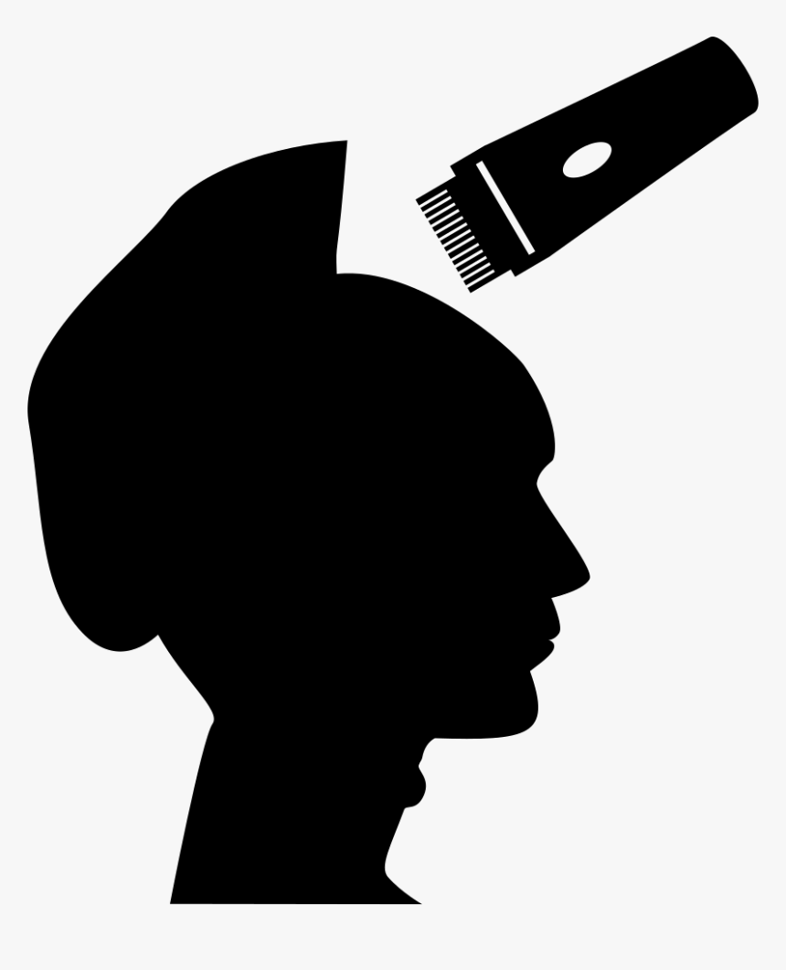 Shaving Male Head Silhouette - Shaving Head Clip Art, HD Png Download ...