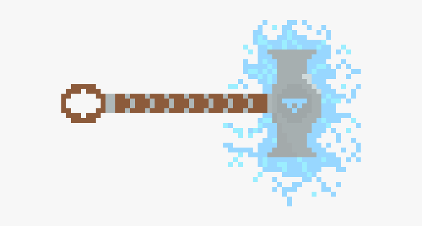 Thor S Hammer Png - Thor Hammer Pixel Art, Transparent Png ...
