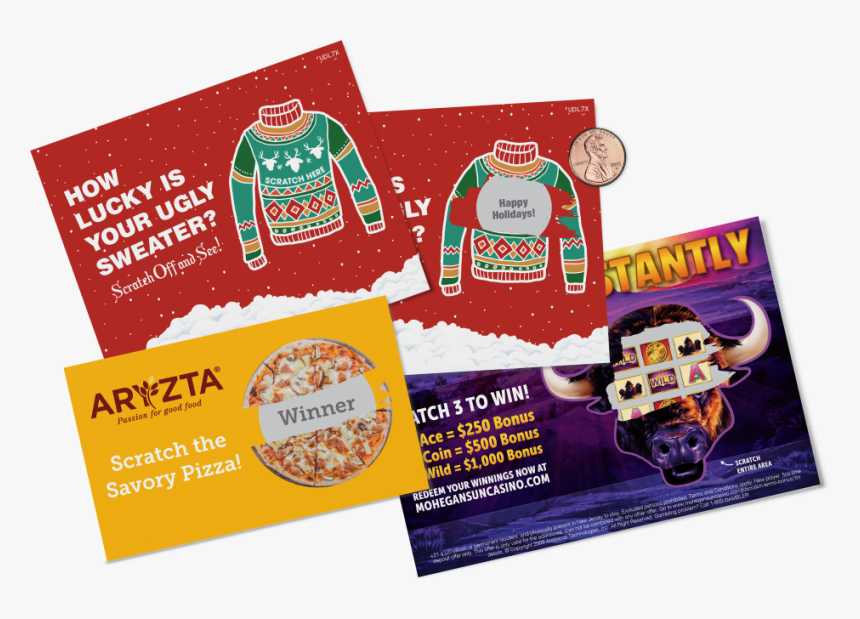Custom Printed Scratch Off Cards - Flyer, HD Png Download , Transparent ...