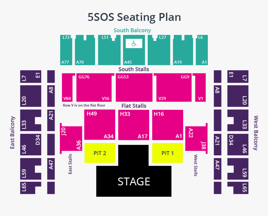 5sos Seating Plan - Brighton Centre Seating Plan, HD Png Download ...