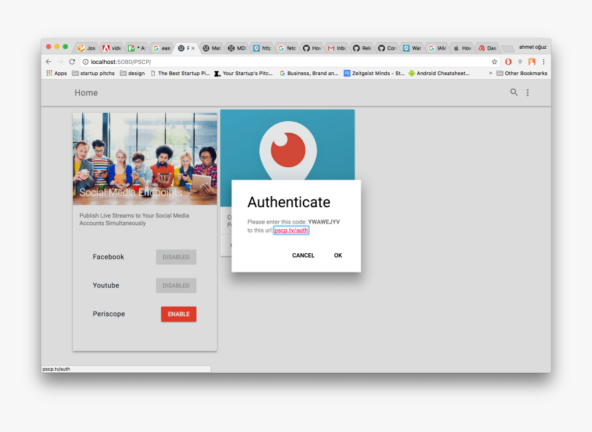Enter User Code For Periscope Producer Api - Web Pscp Go Live, HD Png ...