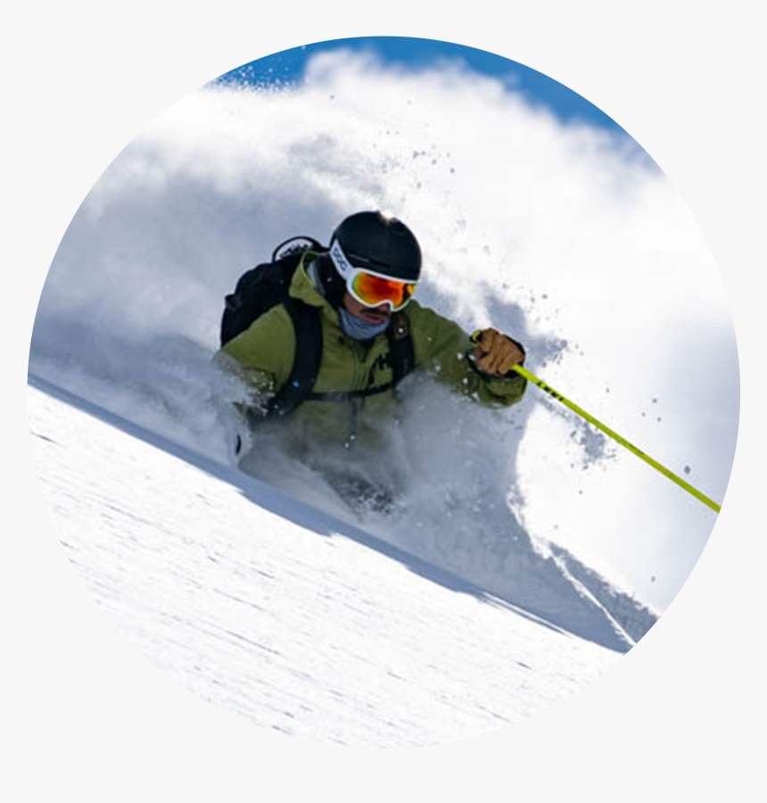 Skier In Deep Powder - Ski Jumping, HD Png Download , Transparent Png ...