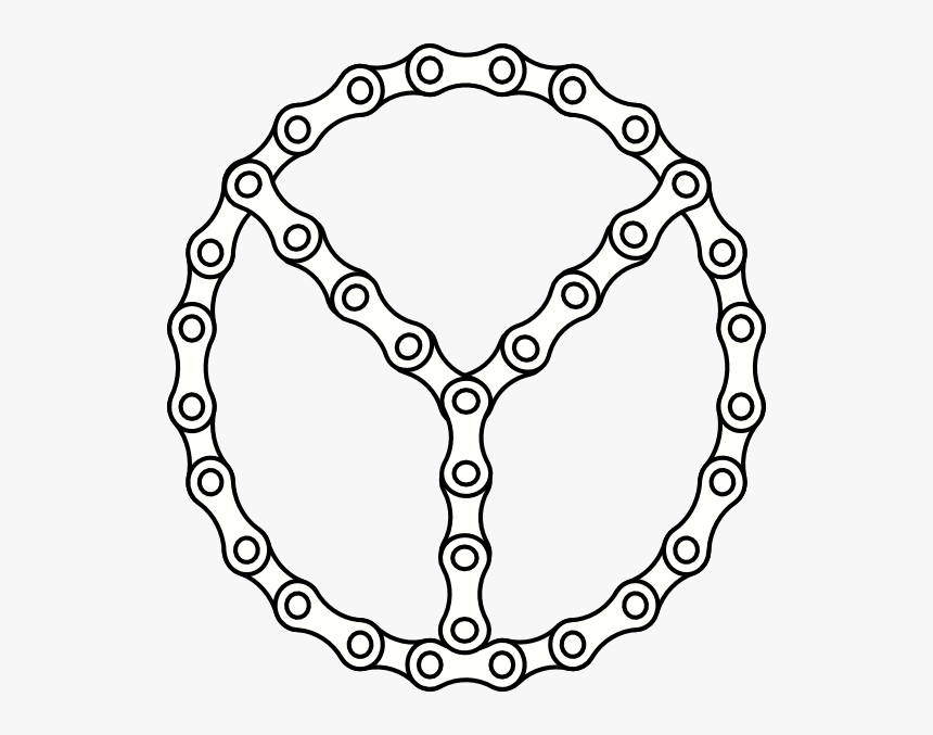 Peace Chain Links Clip Art - Motorcycle Chain Clip Art, HD Png Download ...