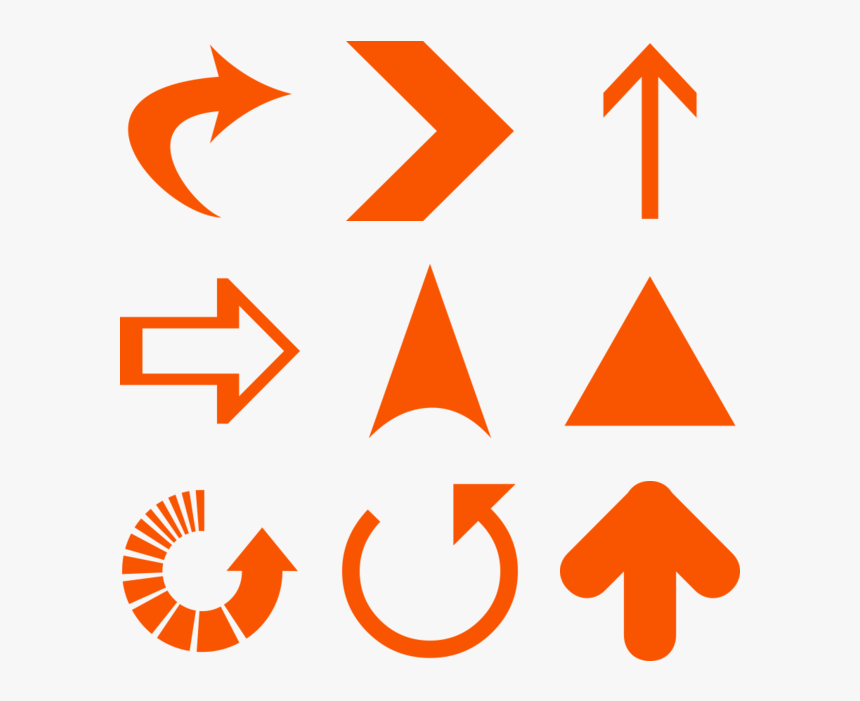 Classic Arrows Icon In Style Simple Orange - Red Counter Clockwise ...