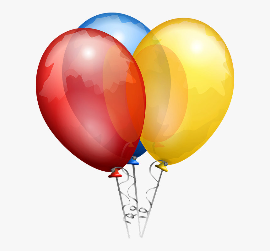Red Blue And Yellow Balloons, HD Png Download , Transparent Png Image ...