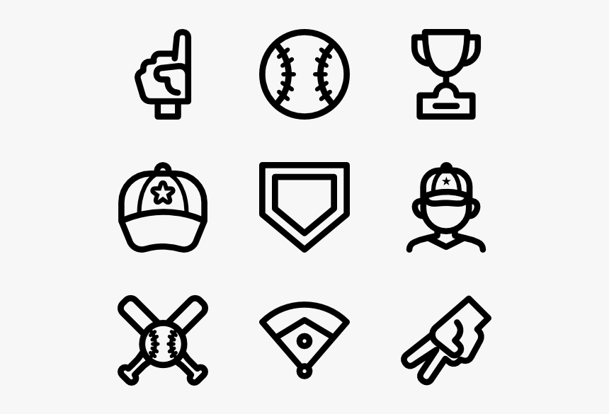 Baseball Collection - Hand Drawn Icon Png, Transparent Png ...