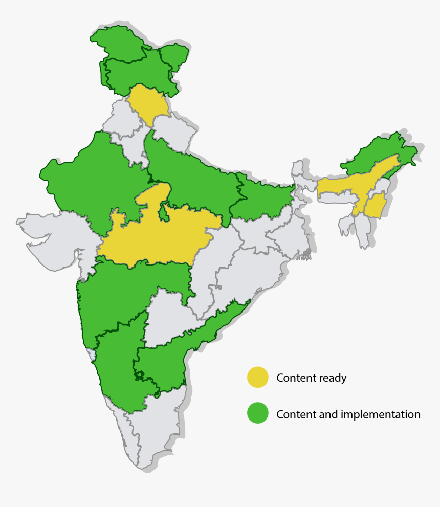 India Map Onli With States, HD Png Download , Transparent Png Image ...