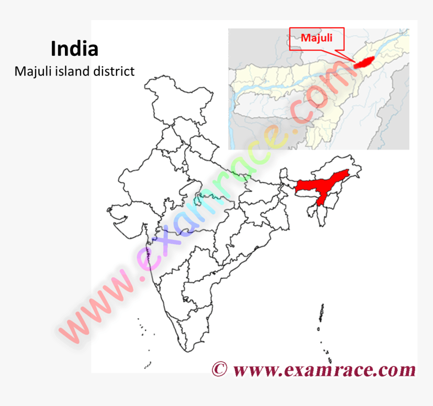 Majuli Island District Location On India Map - Political Map Of India ...
