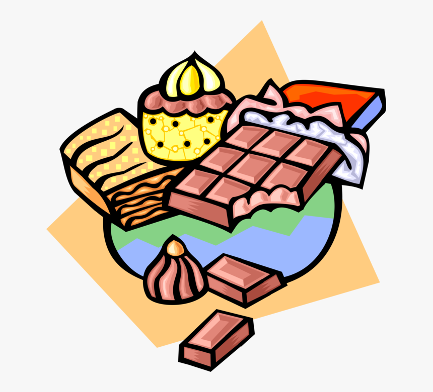 Transparent Chocolate Bars Clipart - Junk Food Clip Art, HD Png ...
