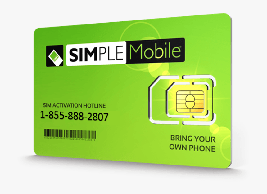 Larger Photo Email A Friend - Sim Card Simple Mobile, HD Png Download ...