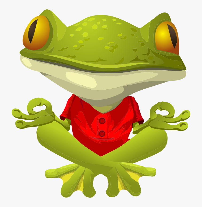 Cute Frog Graphics Free Practicing Yoga Clip Art Frogs - Rana Y El Agua ...