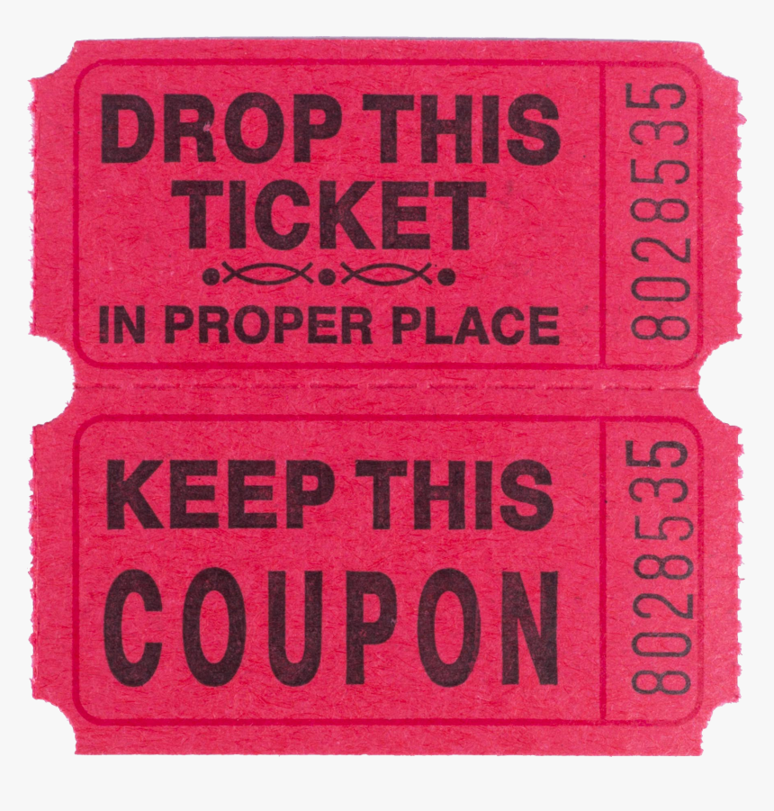 Double Roll Raffle Tickets Single - Buy Raffle Tickets Red, HD Png ...