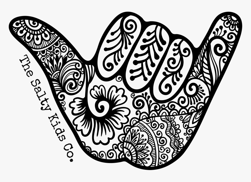 Image50 - Cool Shaka Hand Black And White, HD Png Download ...