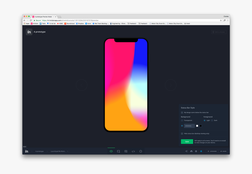 Iphone X Mockup Invision Studio, HD Png Download , Transparent Png ...