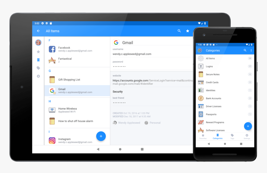 1password For Android Categories View On Mobile And - 1password Android ...