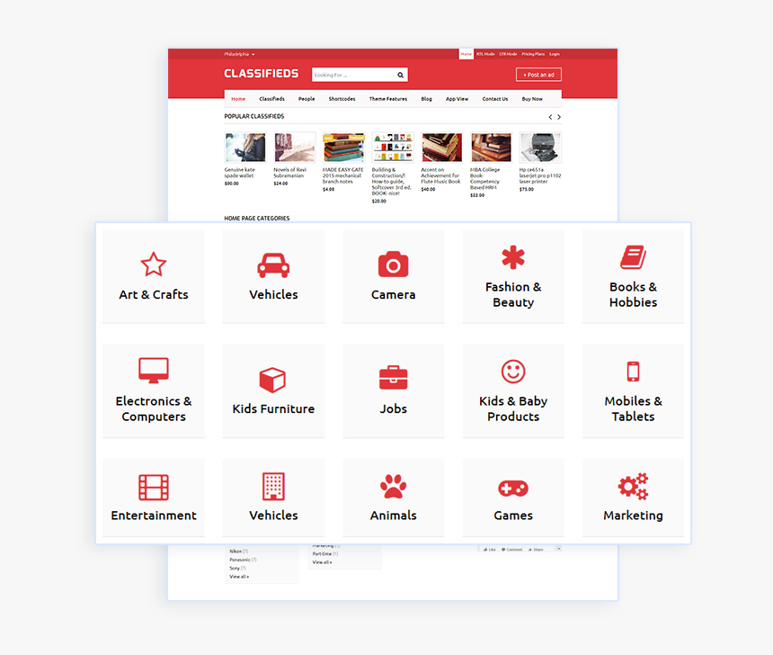 Classifieds Wordpress Theme - Classified Ads Icon Set, HD Png Download ...