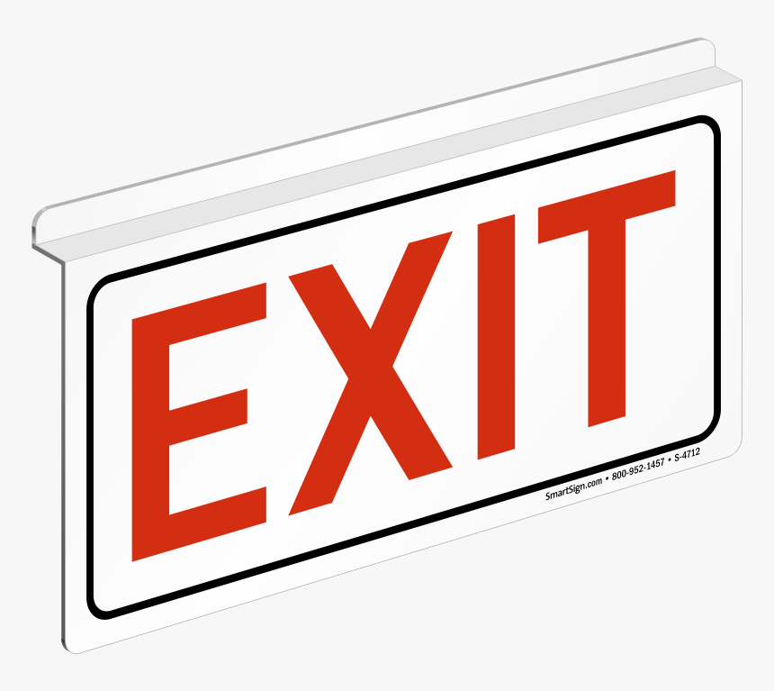 Exit Sign With No Background, HD Png Download , Transparent Png Image ...