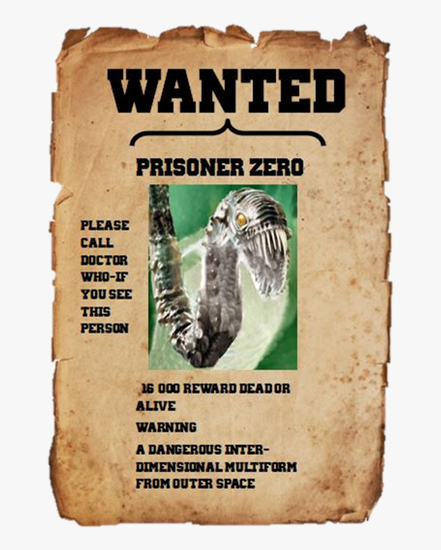 Picture - Prisoner Zero Doctor Who Wanted Poster, HD Png Download ...