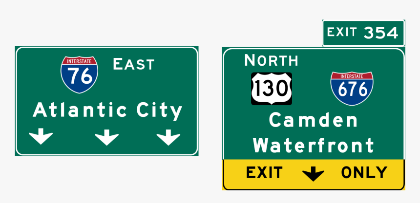 Blank Highway Exit Sign