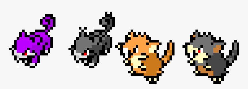 Rattata Alola Pixel Art, HD Png Download , Transparent Png Image - PNGitem