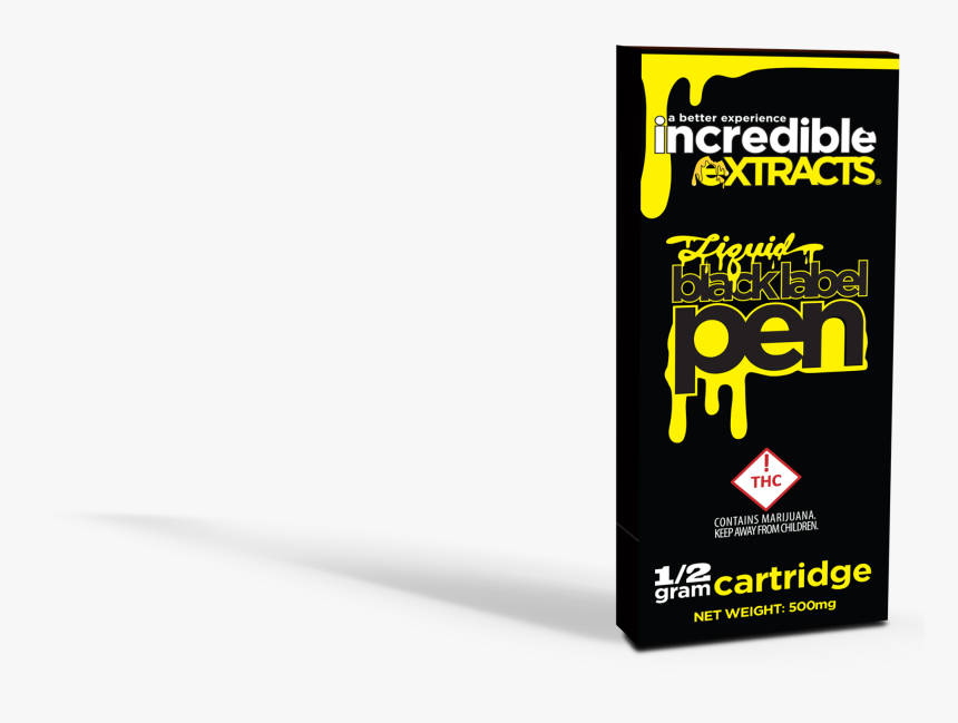 Incredible Extracts Uncut Liquid Black Label Pen - Graphic Design, HD ...