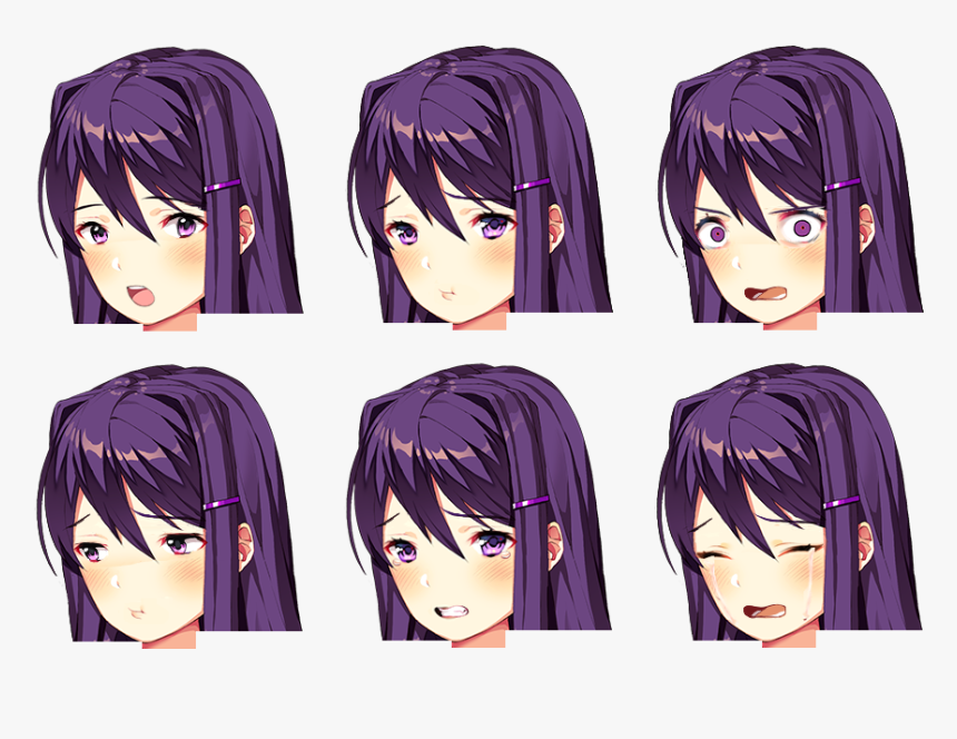 Ddlc Yuri Face Sprites , Png Download - Ddlc Yuri Face Sprites ...