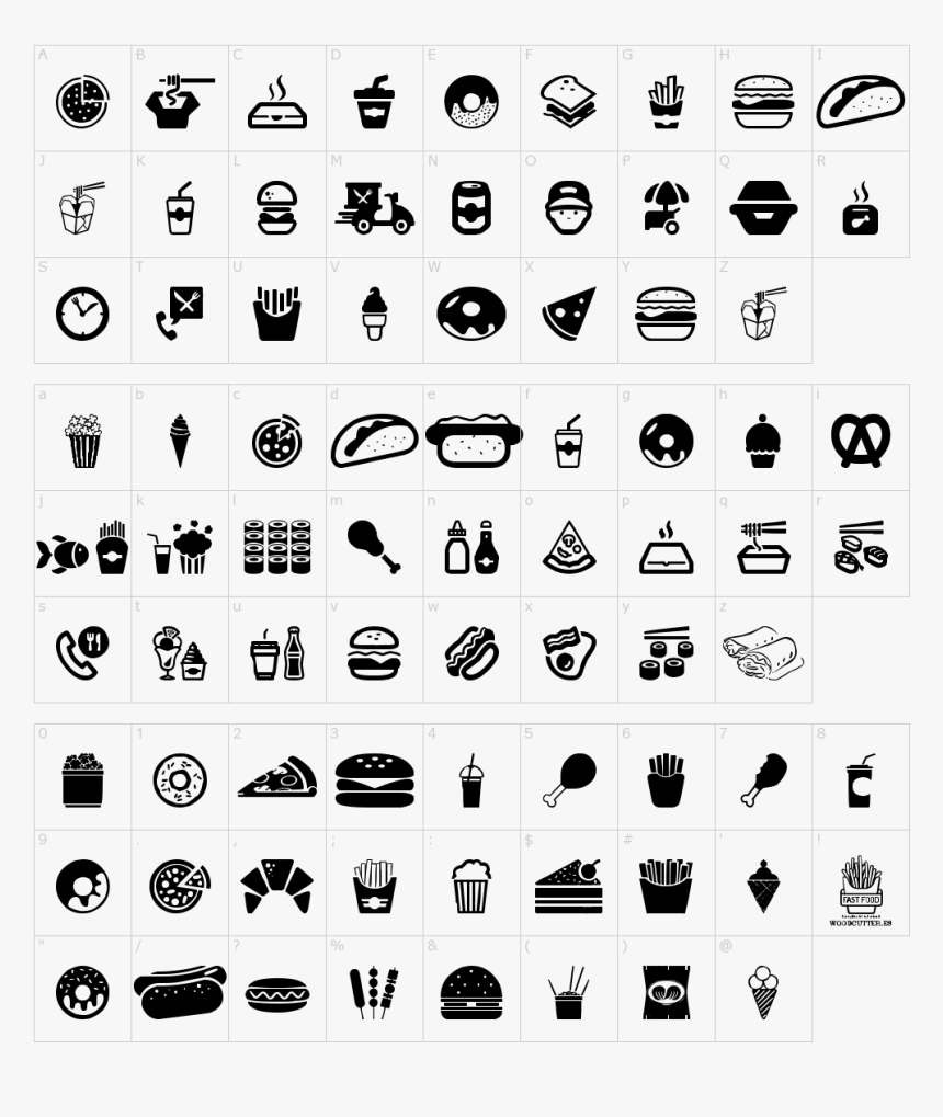 Fast Food Icons Font - Fast Food Icon Png, Transparent Png ...