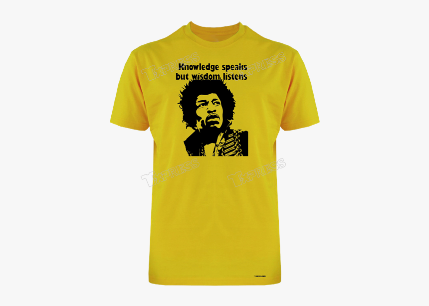 Knowledge Speaks -yellow - Print For T Shirt, HD Png Download ...