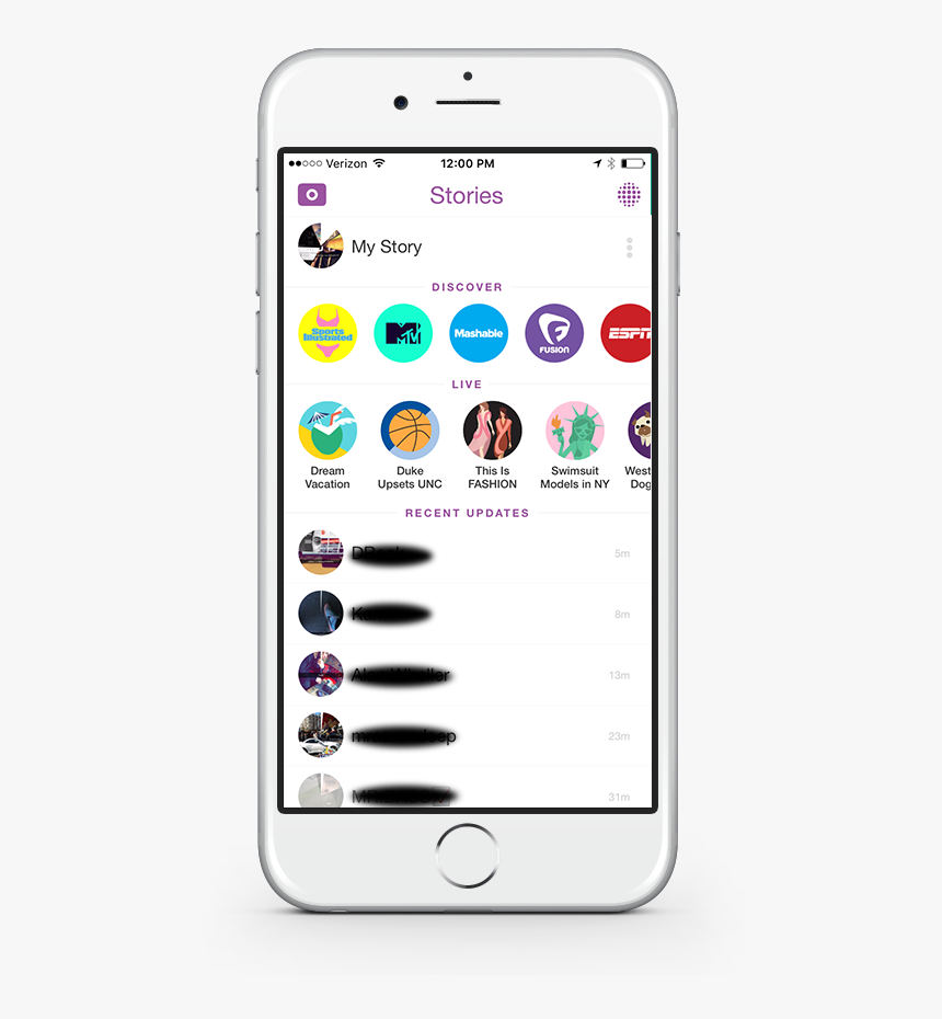 How To Use Snapchat Main Screen - Smartphone, HD Png Download ...