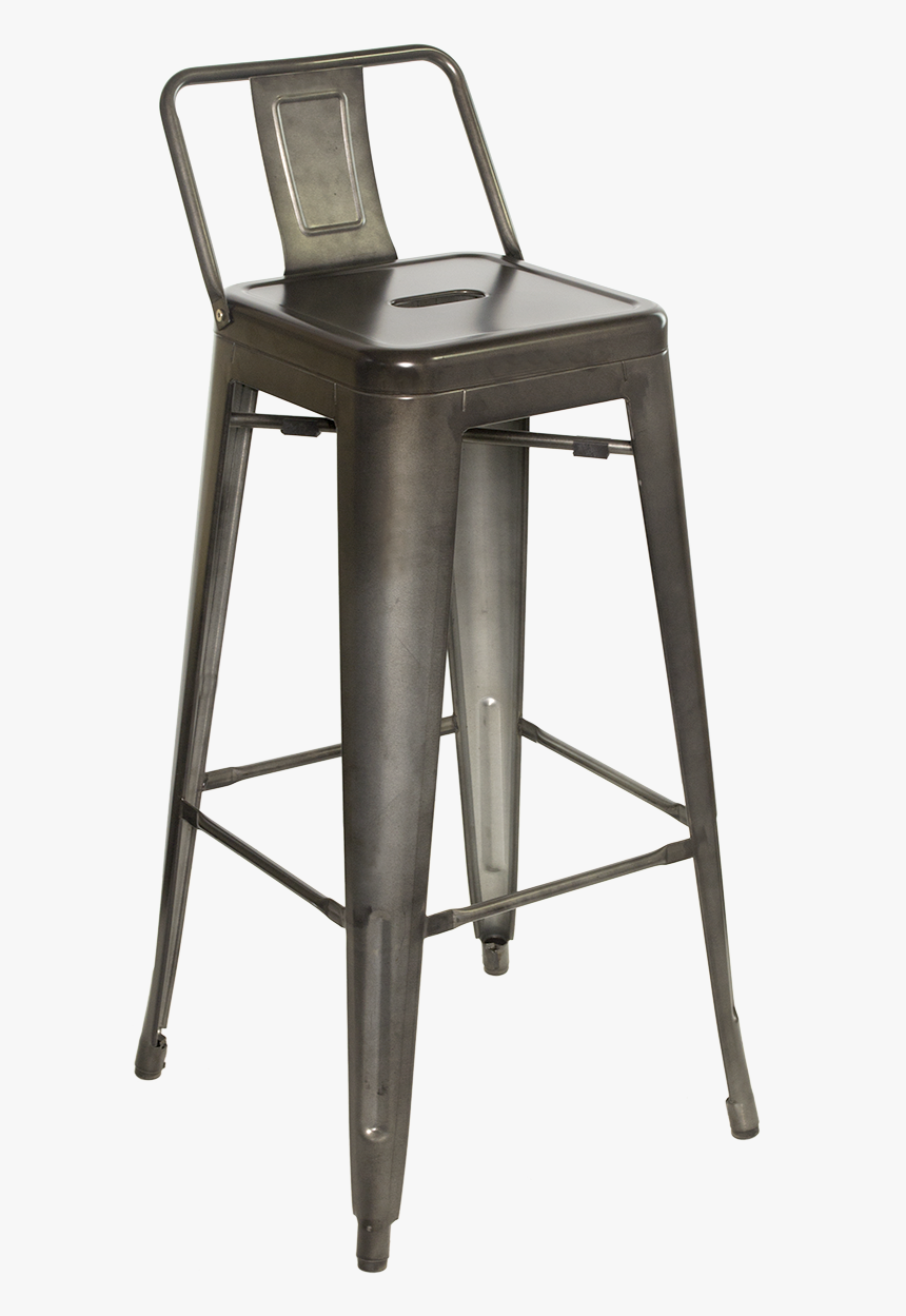 Metal Back Galvanized Steel Bar Stool , Png Download - Tabouret ...