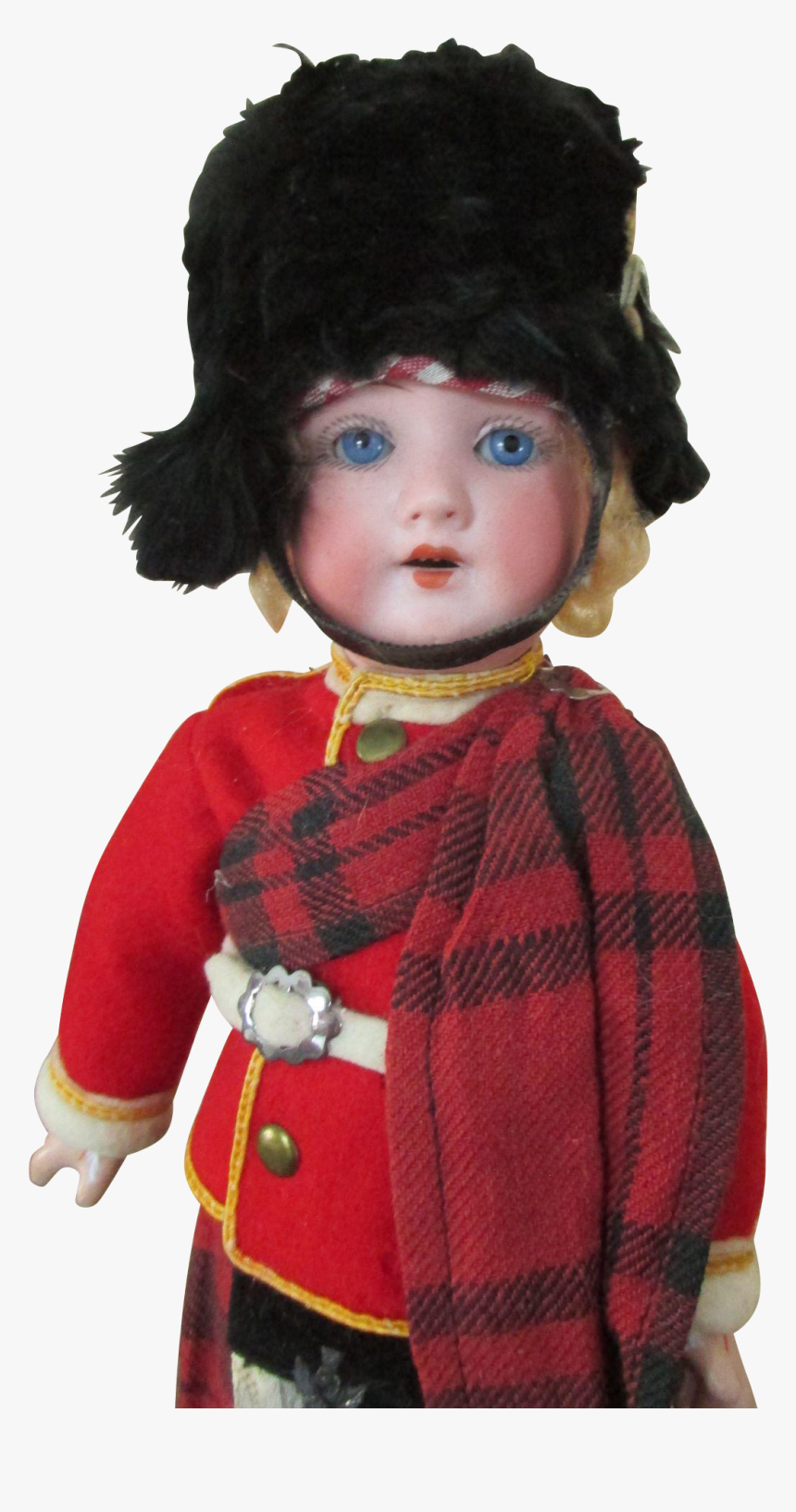 Antique All Original Bisque Head Scottish Boy Doll, HD Png Download ...