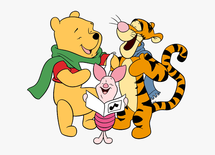 Winnie The Pooh, Tigger, Piglet Singing Carols, HD Png Download ...