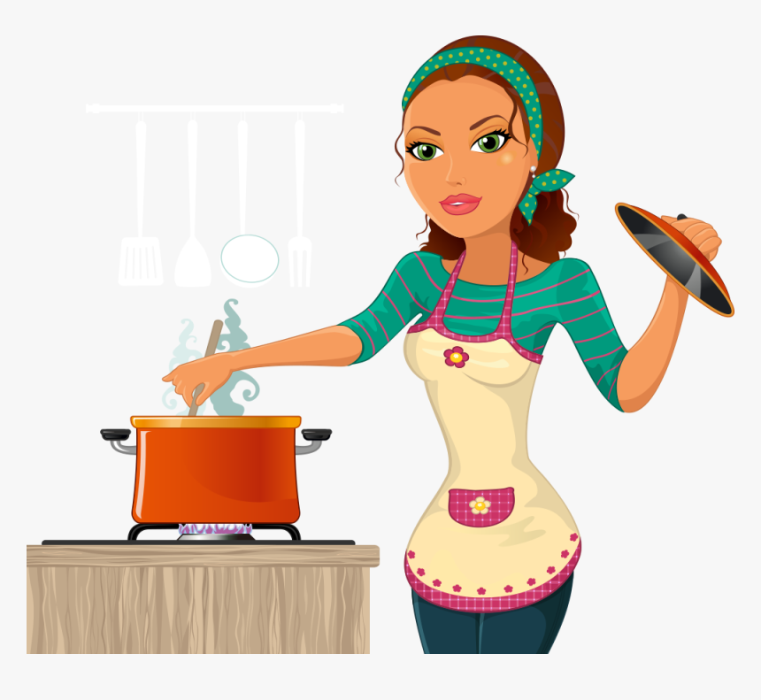 The Kitchen Chef Woman - Cooker Woman Vector Png, Transparent Png ...