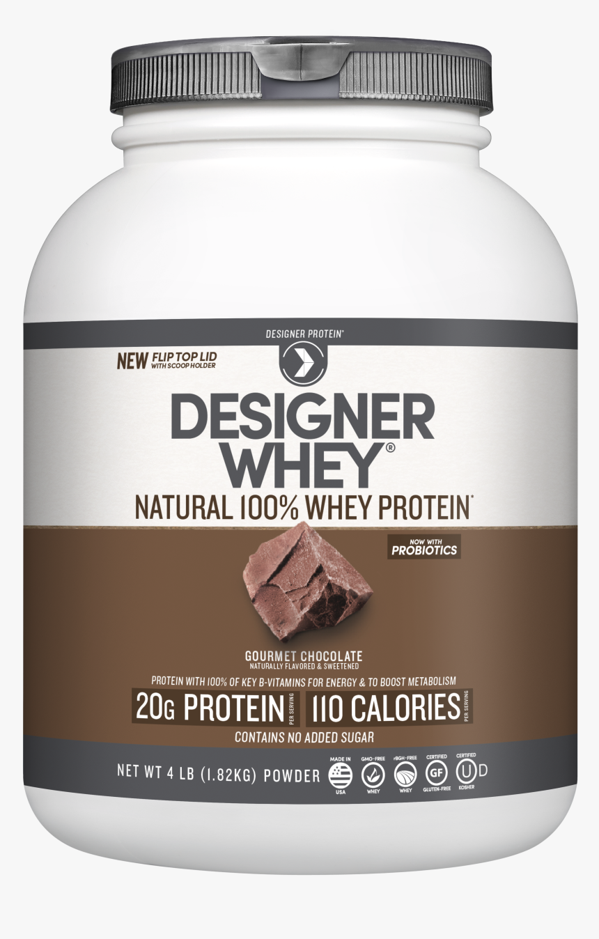 Natural 100% Whey Protein Powder - Designer Whey Protein, HD Png ...