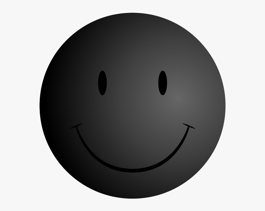 Smiley Face Black And White - Black Smiley, HD Png Download ...