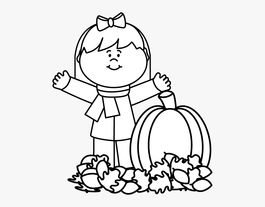 Autumn Black And White Clip Art