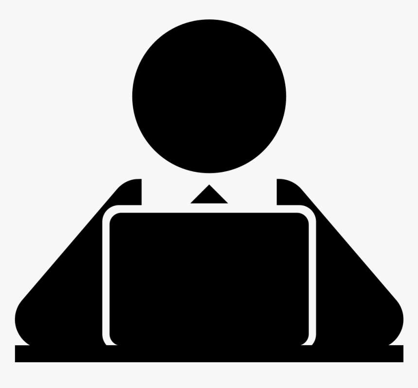 Png File Svg - Person At Computer Icon Png, Transparent Png ...