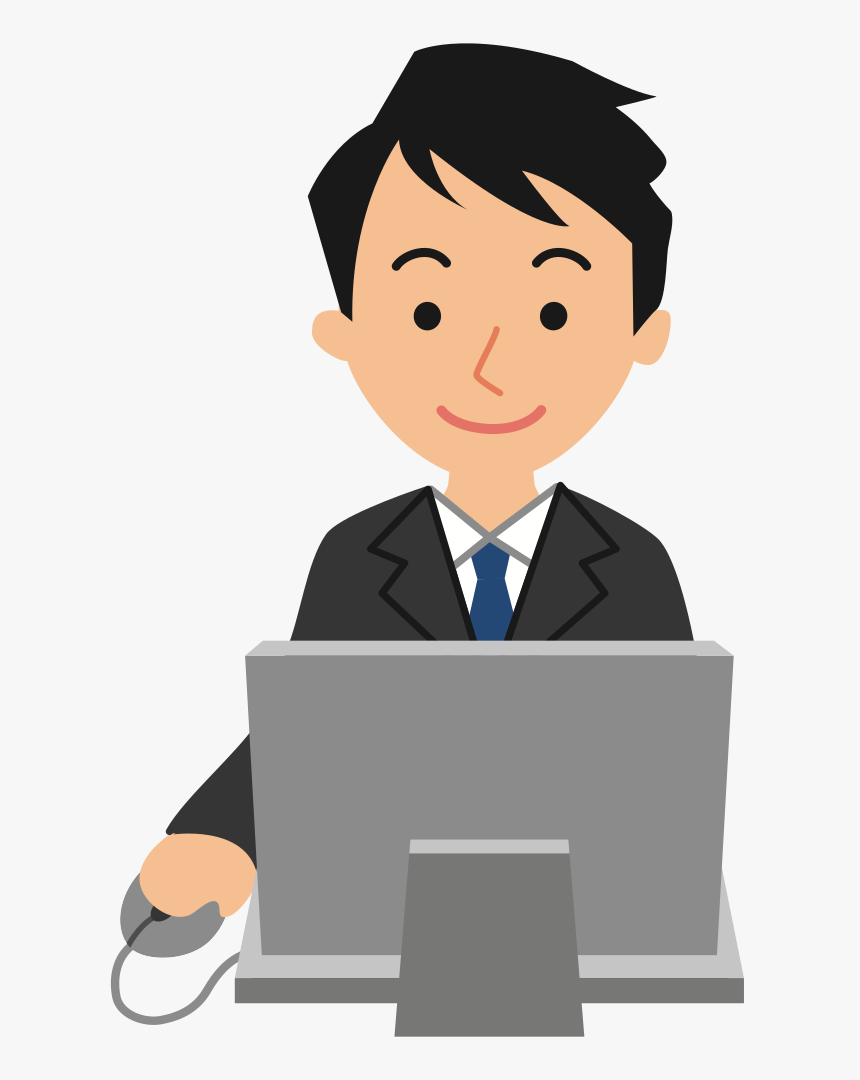 Male Computer User - Computer User Clipart, HD Png Download ...