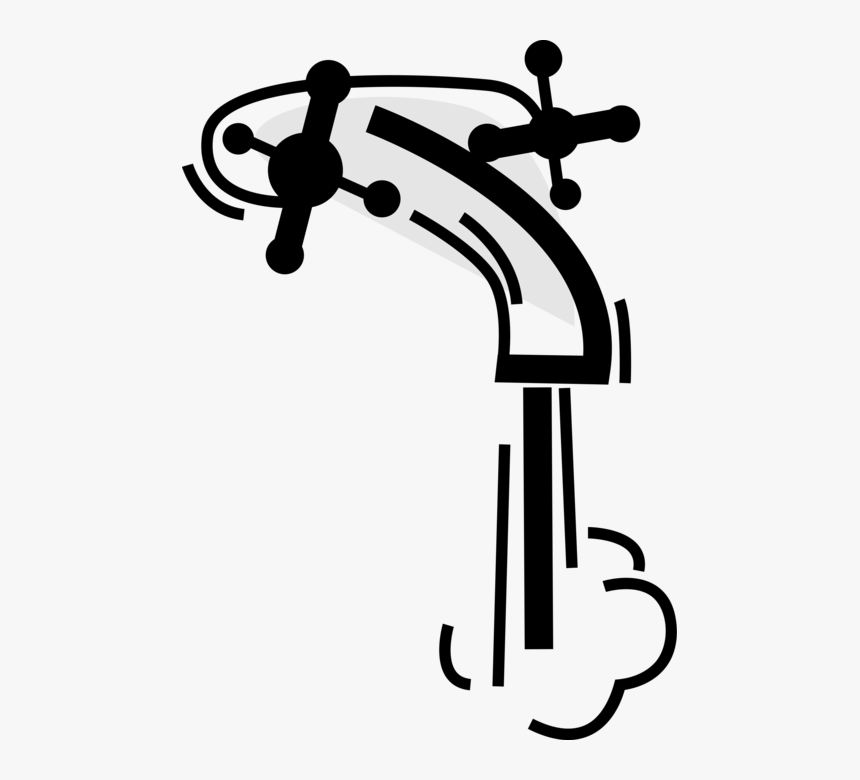 Running With Tap Image Illustration Of Sink - Tap, HD Png Download ...