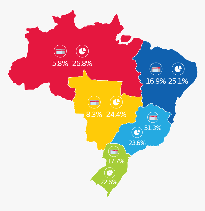 Brazil Map Green, HD Png Download , Transparent Png Image - PNGitem