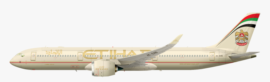 A350xwb-941 Etihad Airways - A350 Xwb Side View, HD Png Download ...