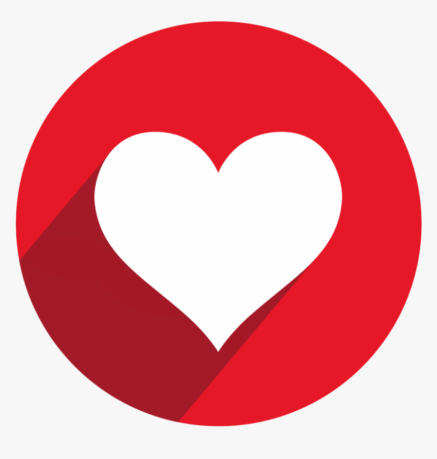 Facebook Heart Symbols Icons - Youtube Circle Logo Png, Transparent Png ...