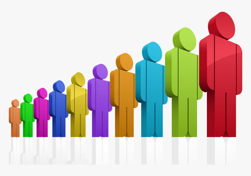 Vector People Icons In 10 Different Colors, HD Png Download ...