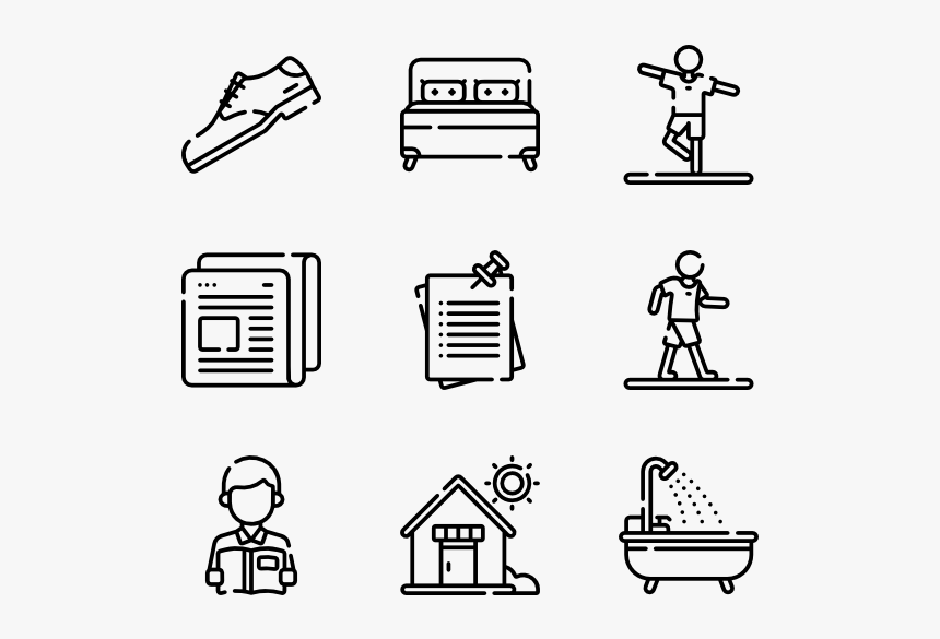 Morning Routine - Transparent Background Travel Icons, HD Png Download ...